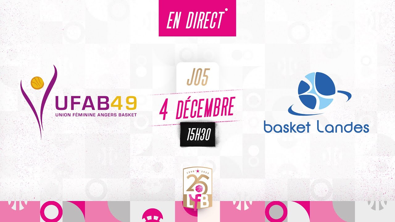 Live ANGERS UFAB49 vs BASKET LANDES dimanche 4/12/22 à 15h30 | LFB j5